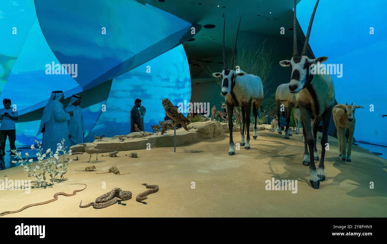 Doha, Qatar October 5, 2024: An exhibit at Qatar National Library ...