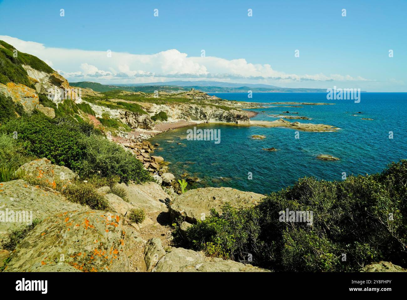 The SP 49 provincial road, that connects Bosa to Alghero, is one of the ...