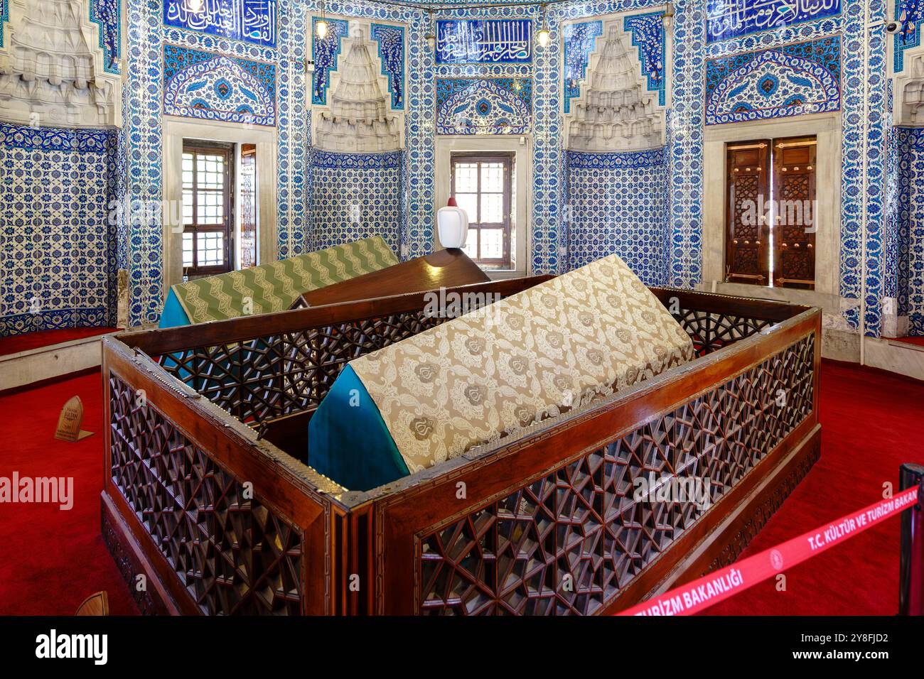 Turkiye. Istanbul. Suleymaniye Mosque. The tomb of Sultana Hurrem or ...
