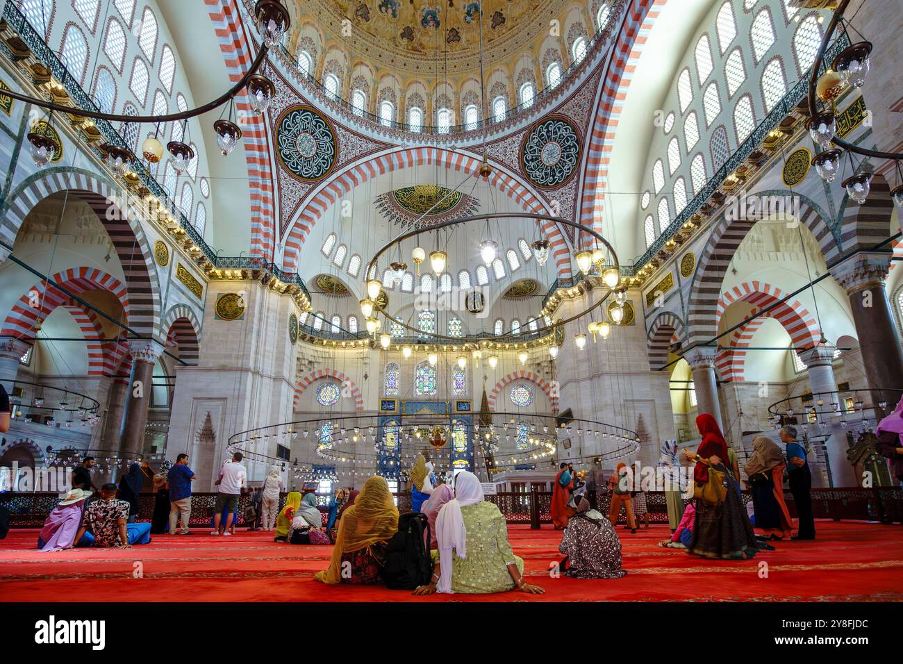 Turkiye. Istanbul. A vibrant and peaceful atmosphere reigns inside the ...