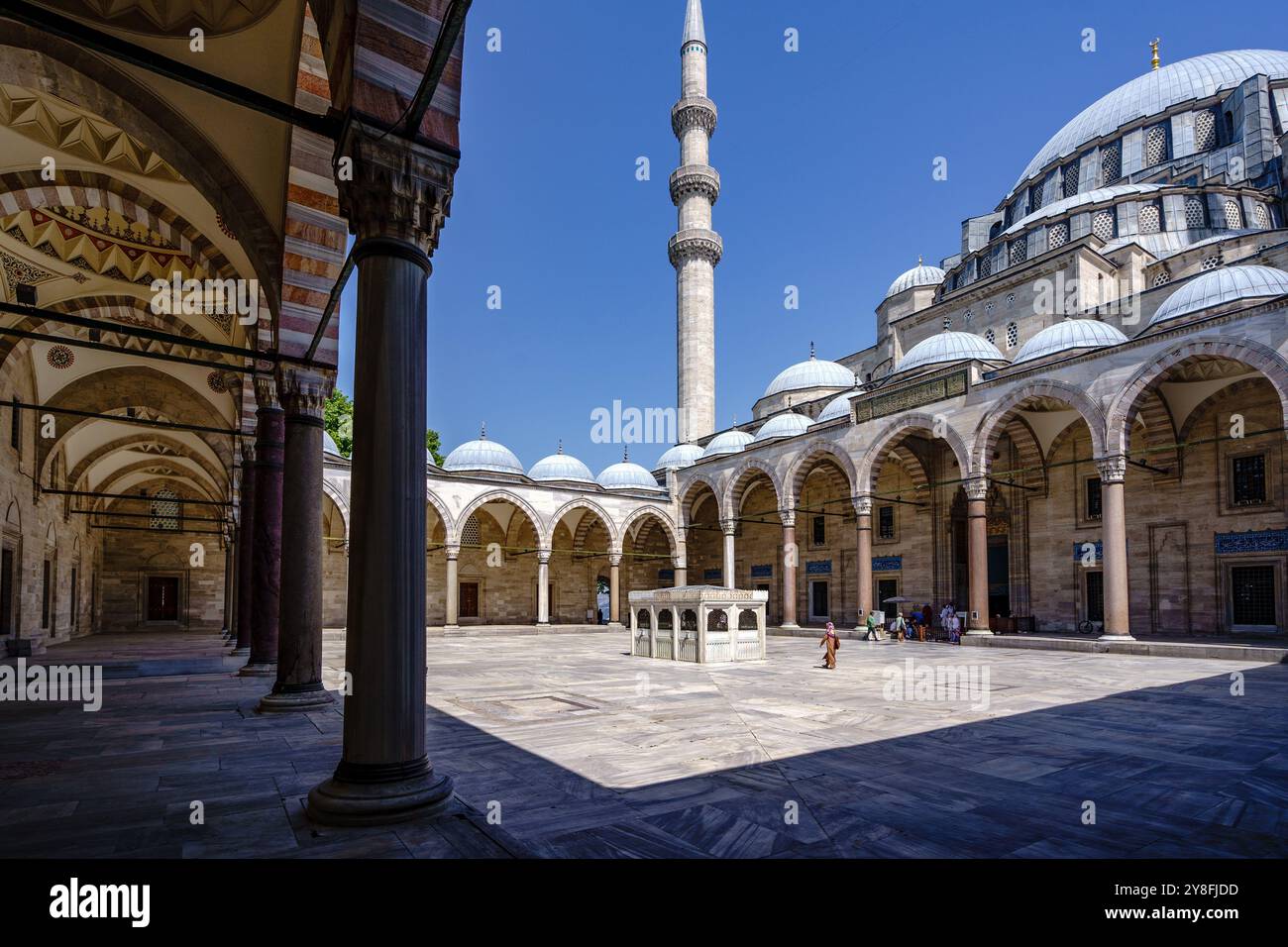 Turkiye. Istanbul. The imposing Suleymaniye Mosque or Suleiman Mosque ...