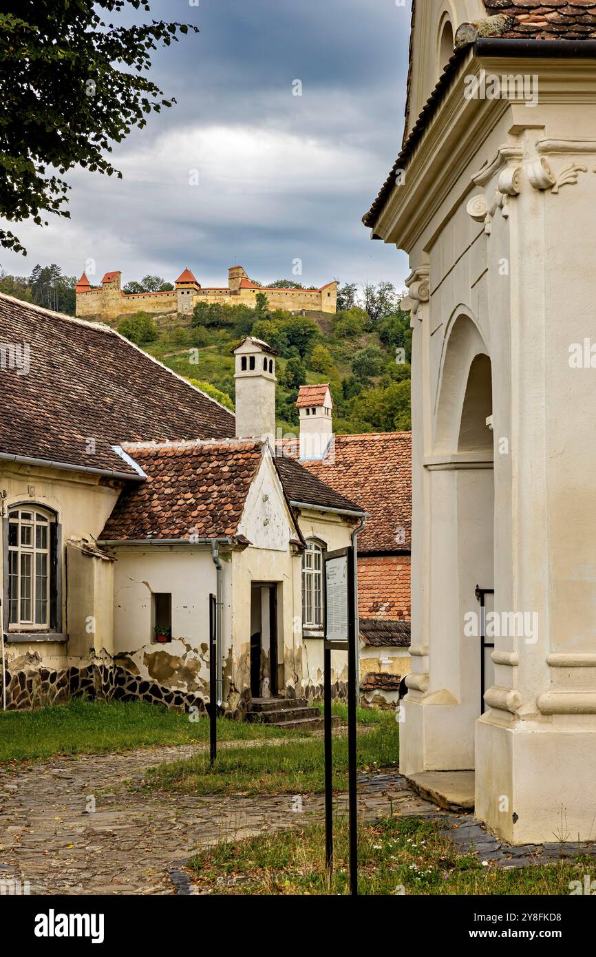 The Farmers Castle of Saschiz in Romania Stock Photo - Alamy