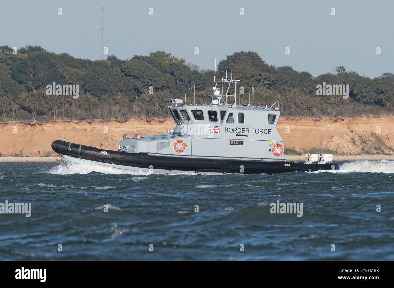 HMC Eagle is operated by the UK Border Force as coastal patrol vessel ...