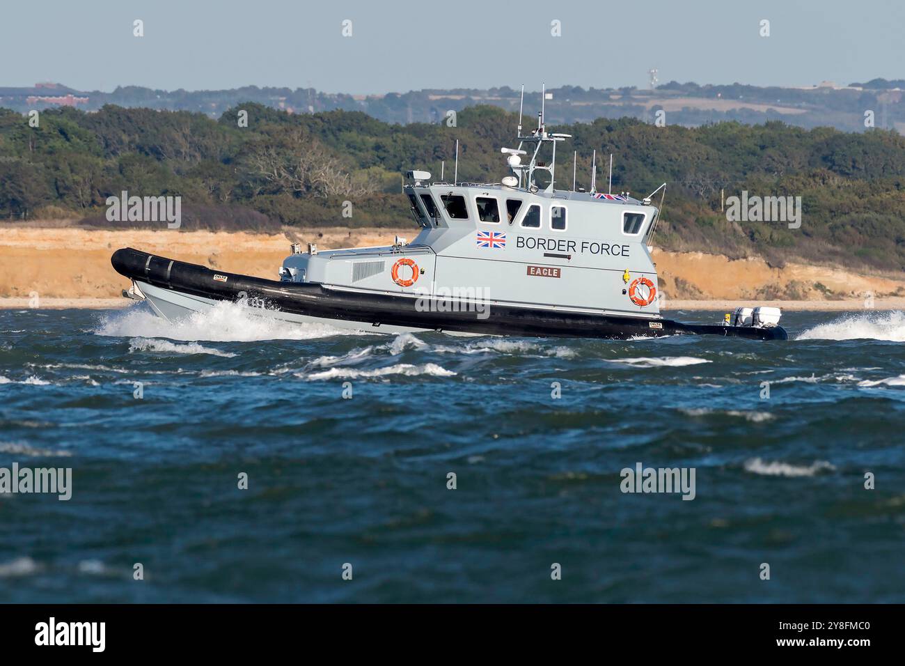 HMC Eagle is operated by the UK Border Force as coastal patrol vessel ...