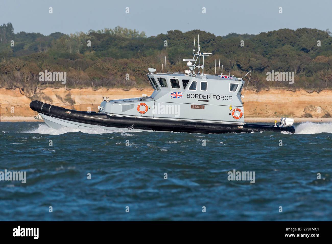 HMC Eagle is operated by the UK Border Force as coastal patrol vessel ...