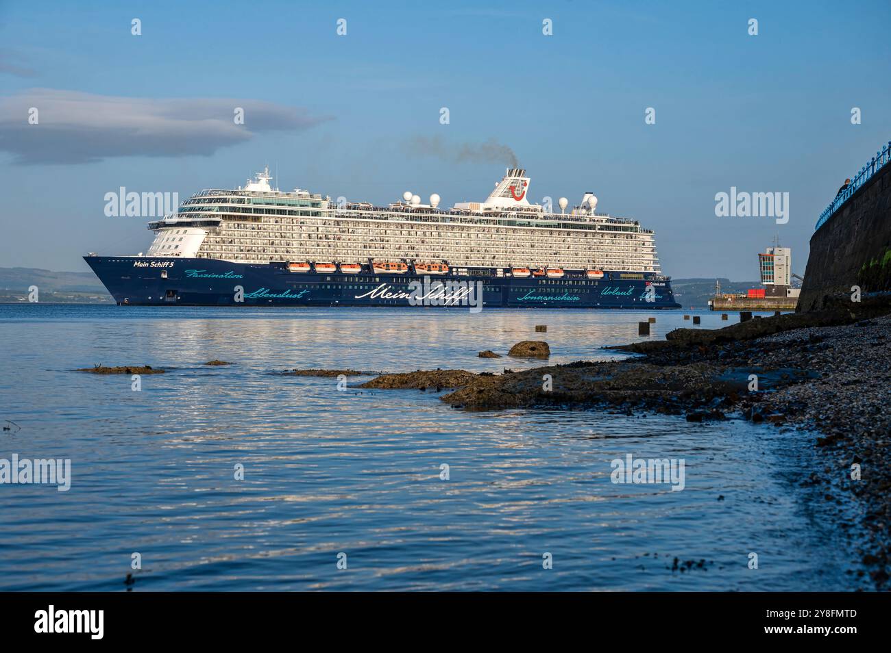 The German cruise ship Mein Schiff 5, operated by TUI Cruises ...