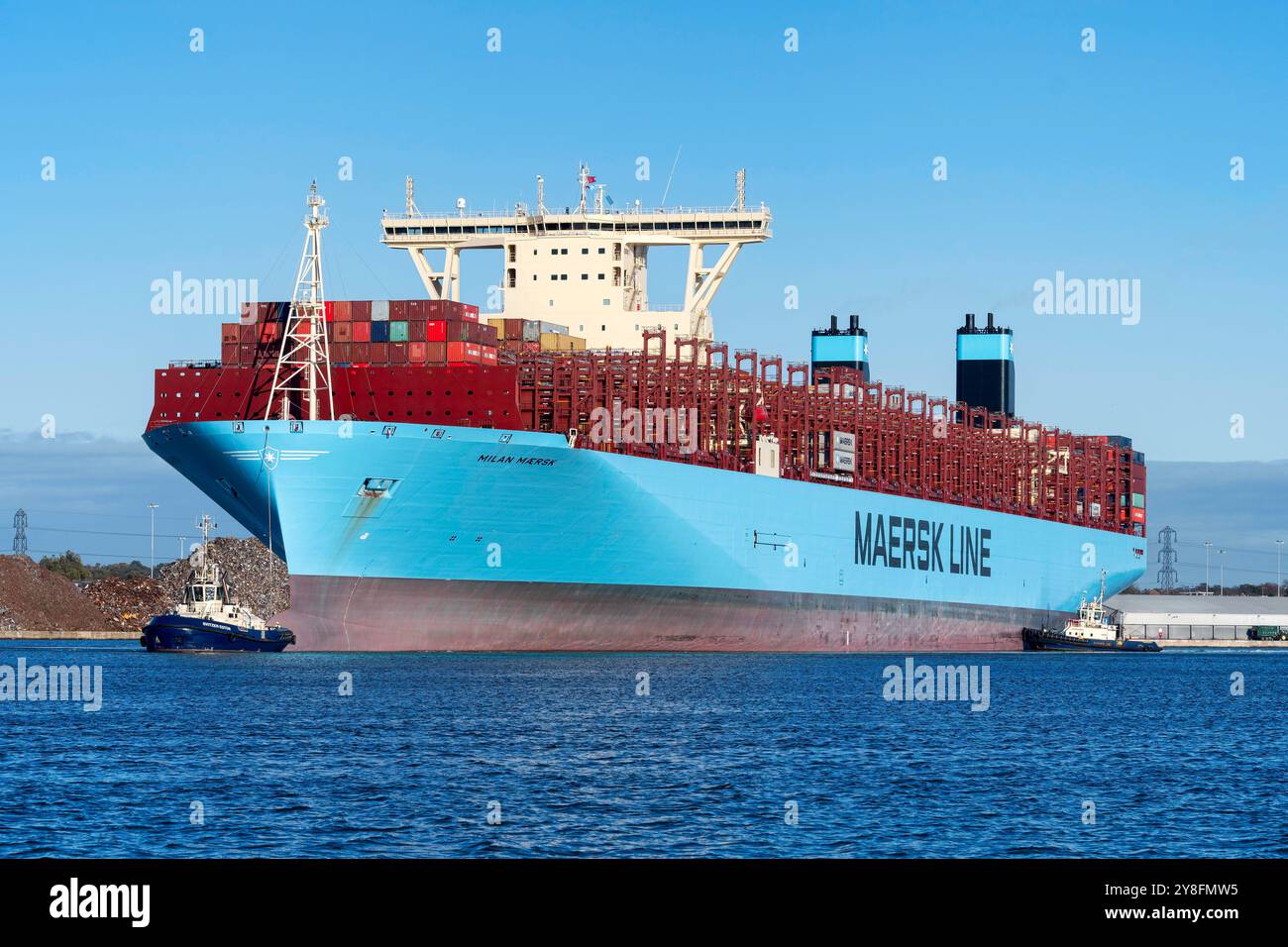 Milan Maersk is a Triple E class Ultra-Large Container Carrier operated ...