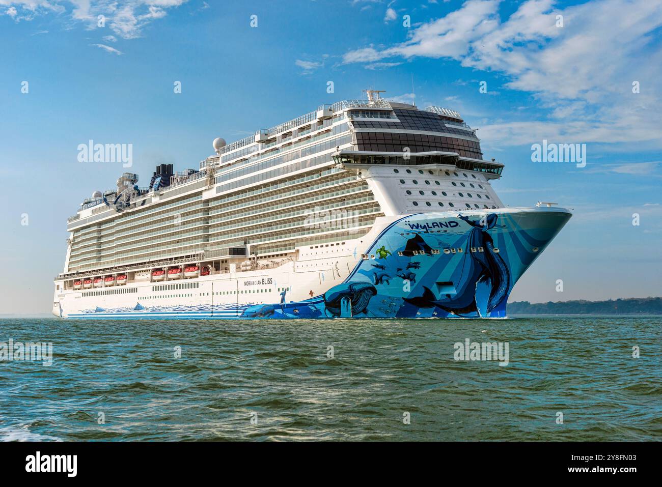 Norwegian Bliss, a cruise ship operated by Norwegian Cruise Line Stock ...