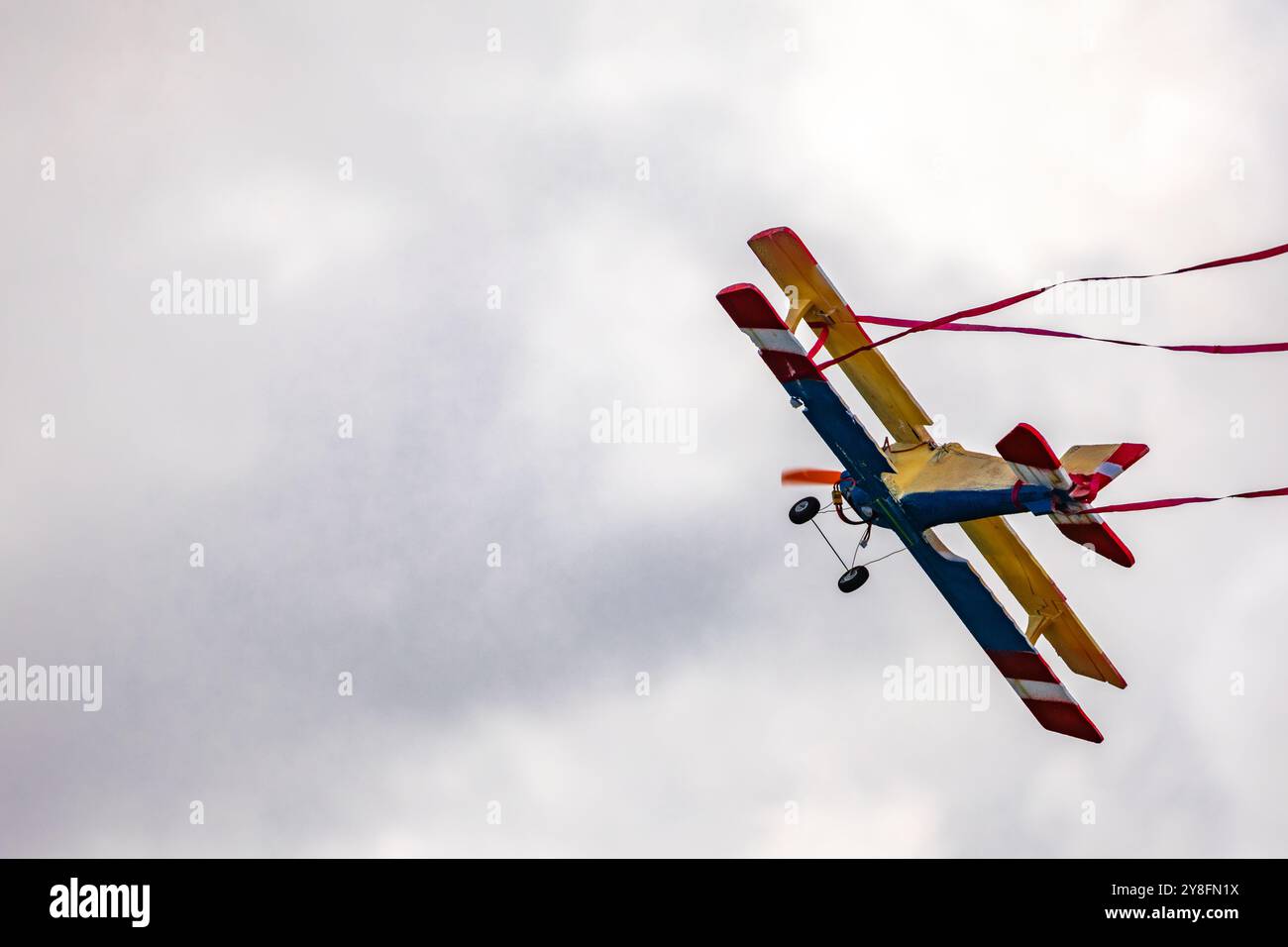 Models of light biplanes from World War II and World War II, simulation ...