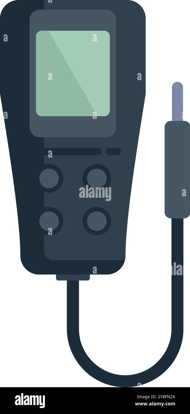 Digital soil test device with a probe for measuring soil parameters and ...