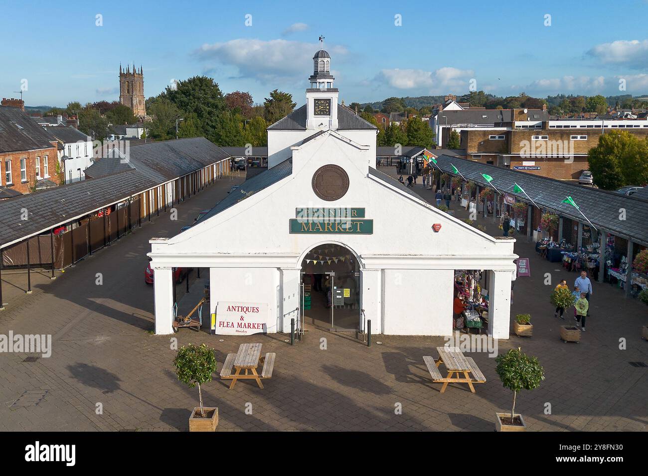 General view of the Pannier Market in Tiverton, devon, which is a grade ...