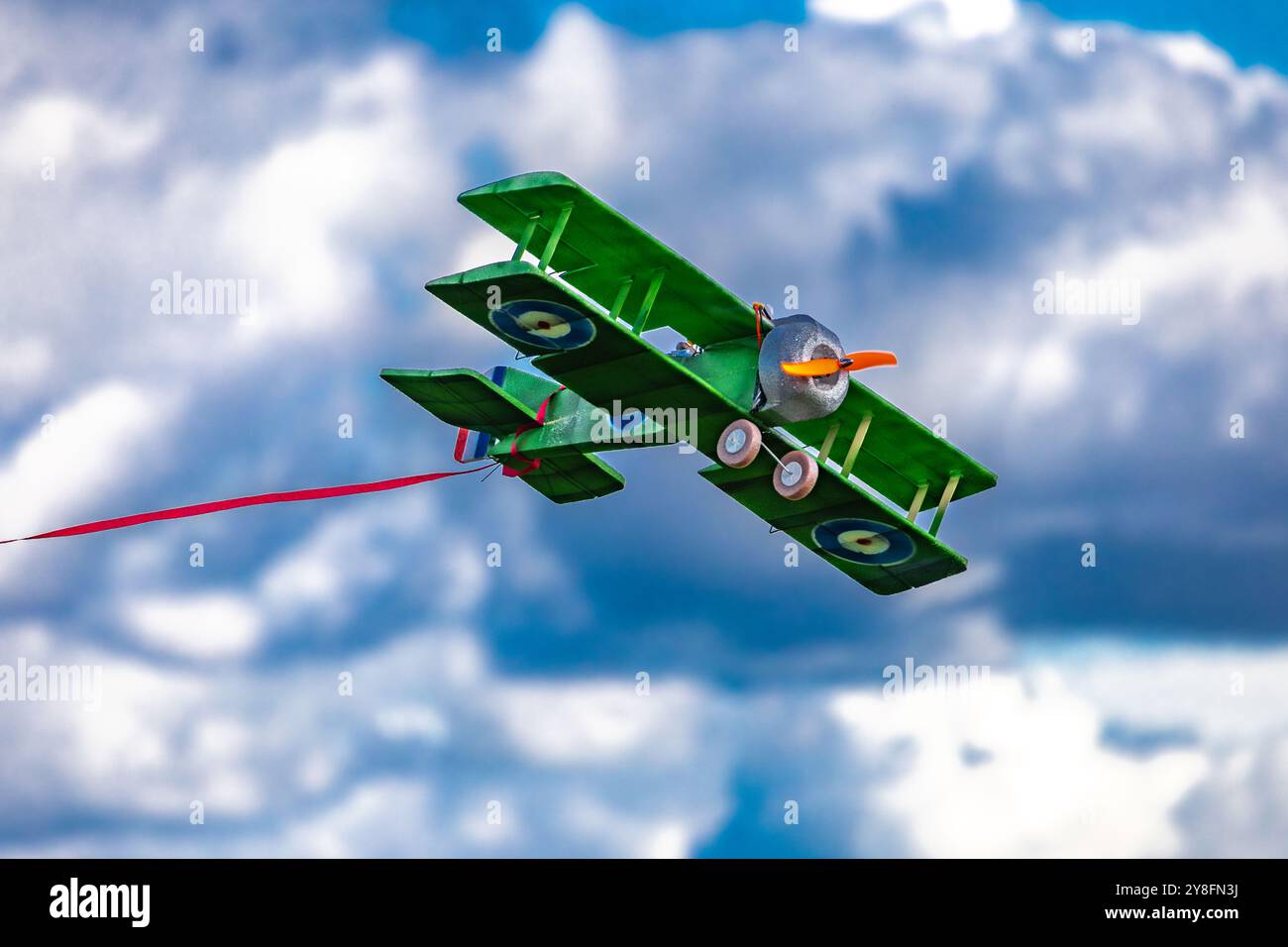 Models of light biplanes from World War II and World War II, simulation ...