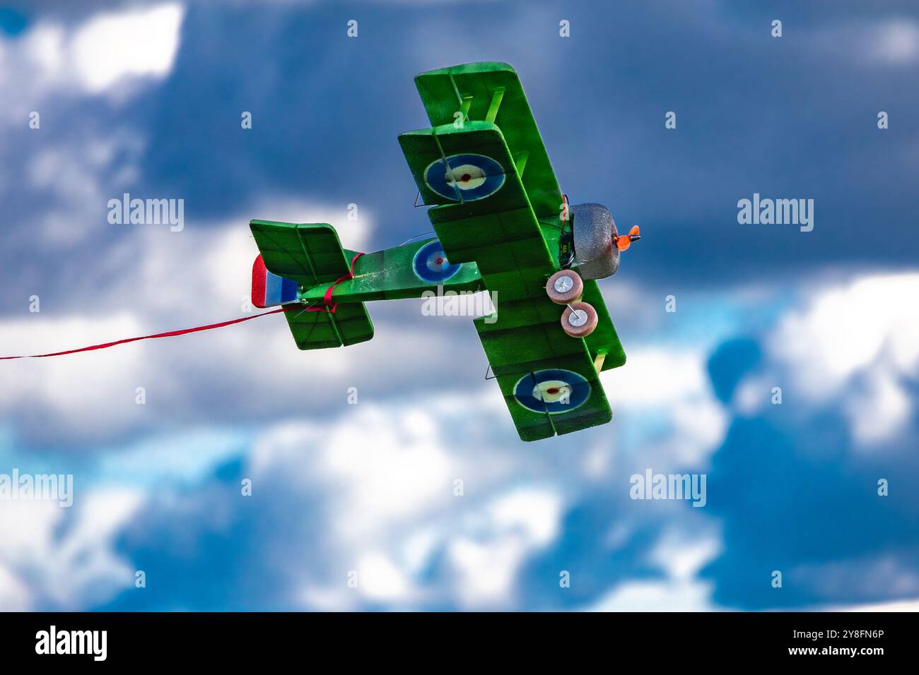 Models of light biplanes from World War II and World War II, simulation ...