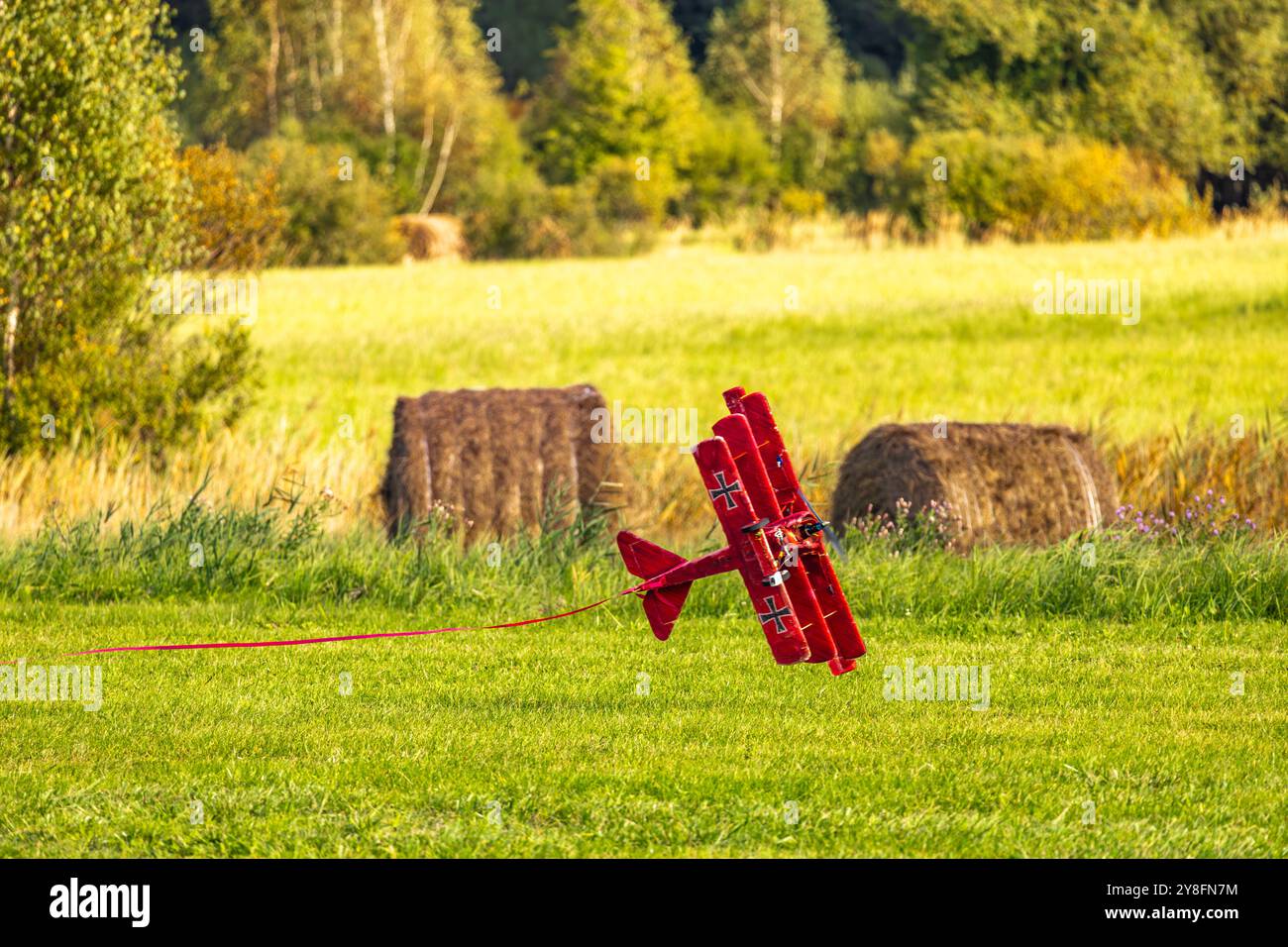 Models of light biplanes from World War II and World War II, simulation ...