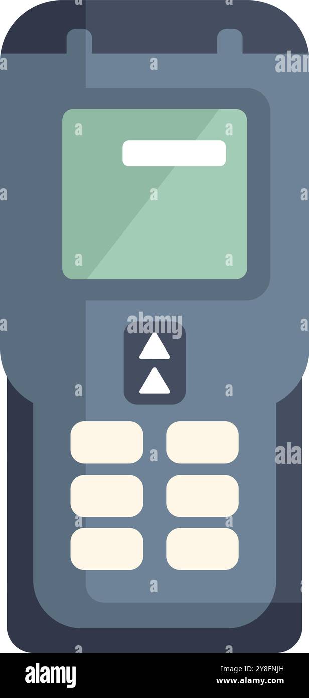 Electronic device with buttons and a screen showing a loading bar Stock ...