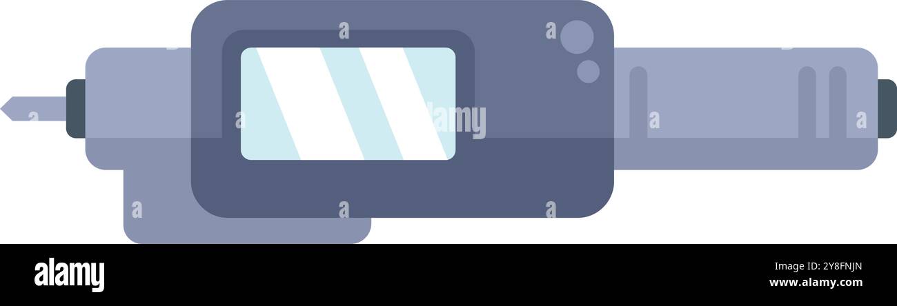 Digital micrometer with electronic display showing precise measurement ...