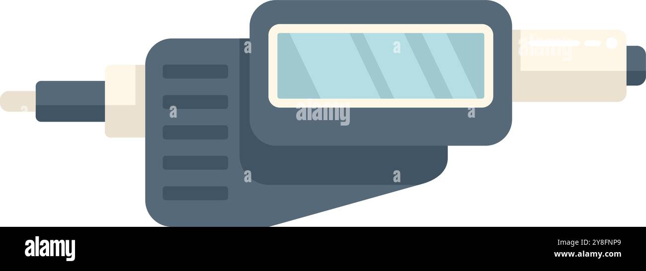 Digital micrometer with electronic display showing precise measurement ...