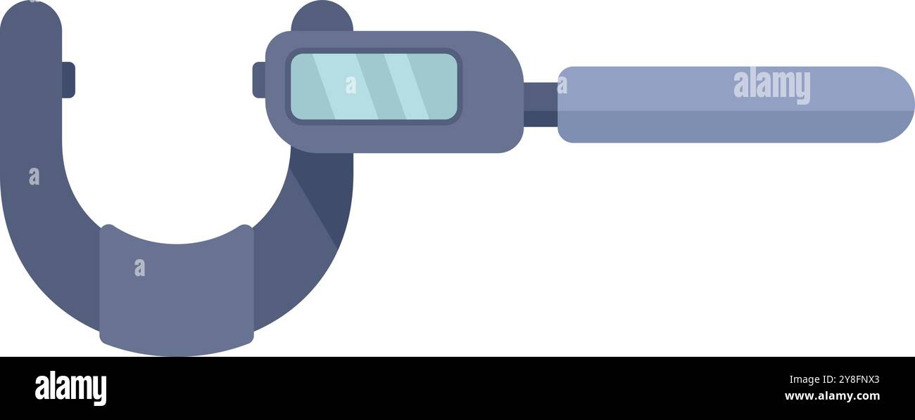 Outside micrometer measuring tool icon showing open jaws for measuring ...