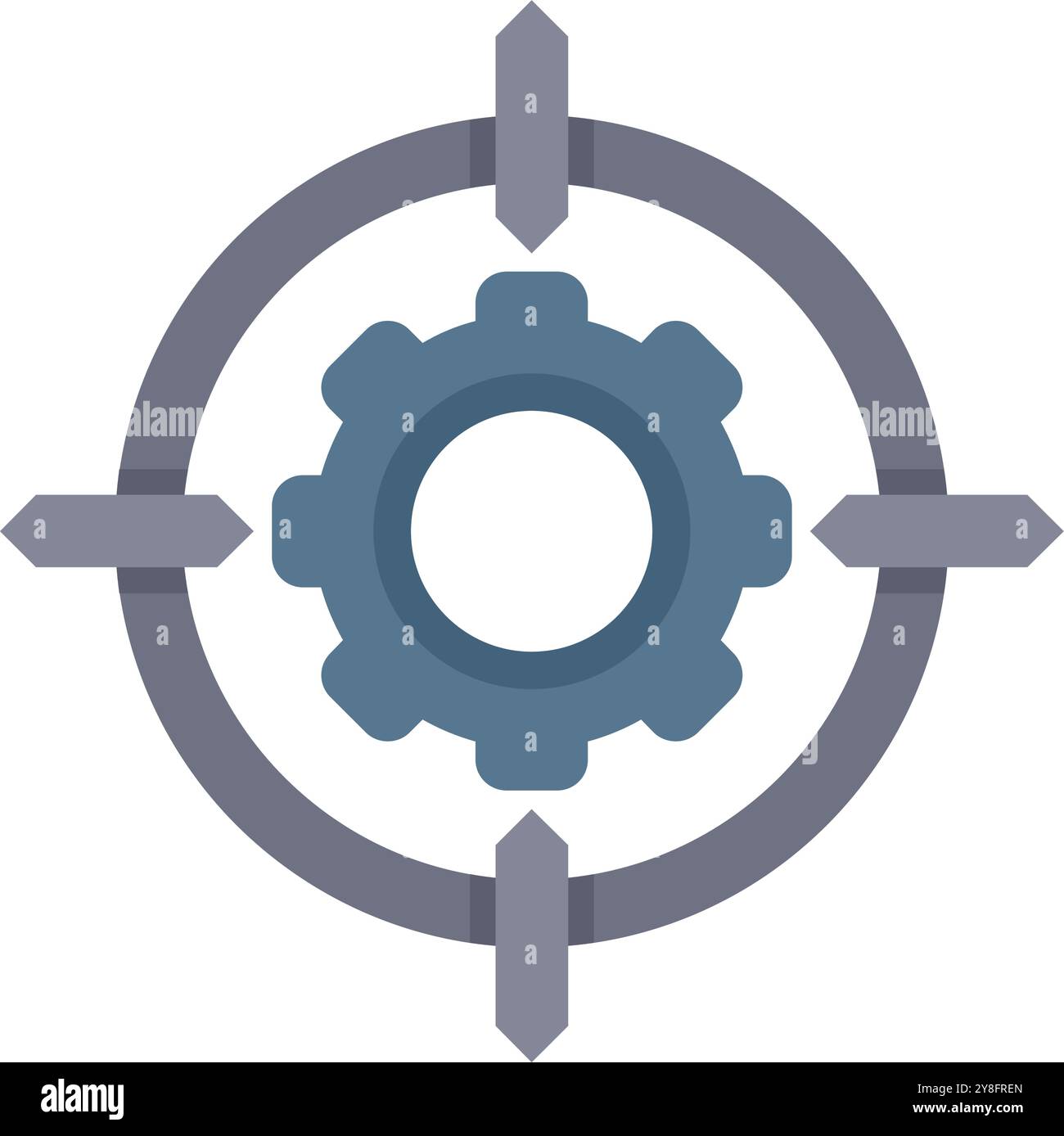 Marketing strategy focusing on automation represented by a gear in a ...