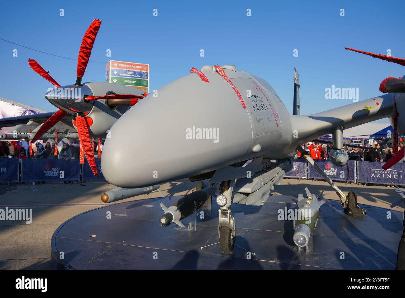 ISTANBUL, TURKIYE - MAY 01, 2023: Baykar Bayraktar Akinci in Teknofest ...