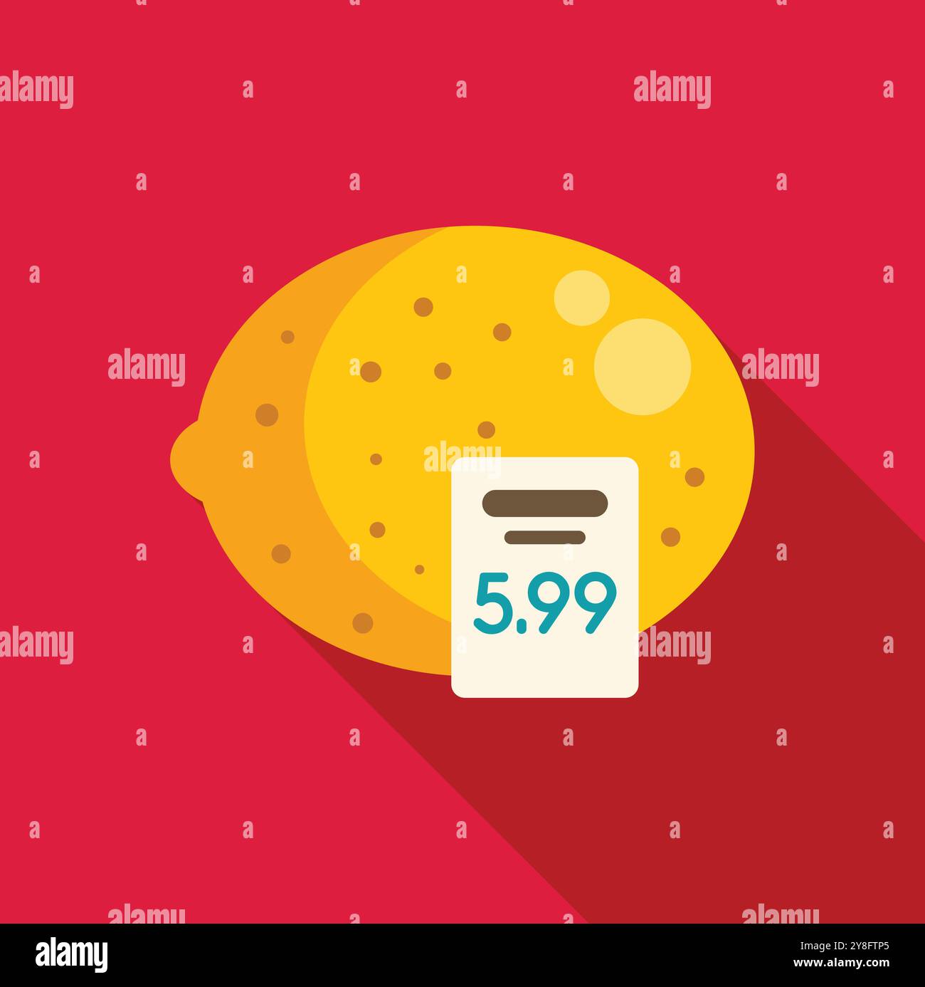 Minimalist illustration showing the concept of inflation with a lemon ...