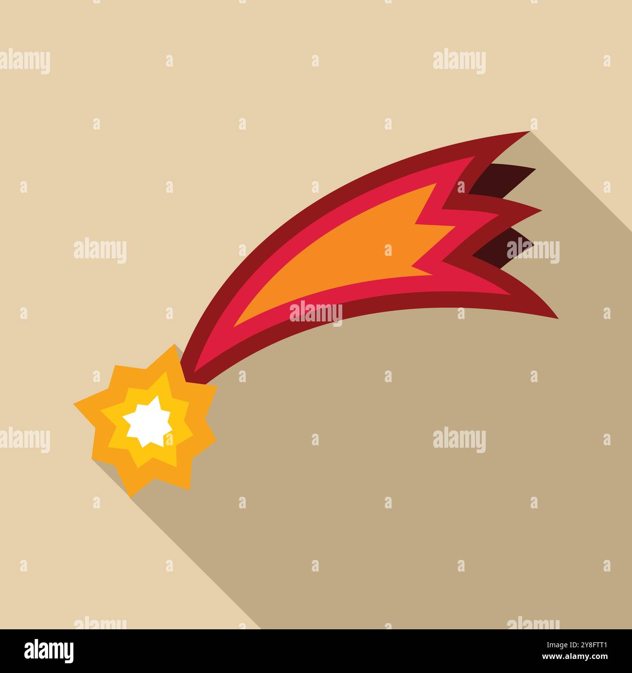 This vector illustration of a comet falling is perfect for projects ...