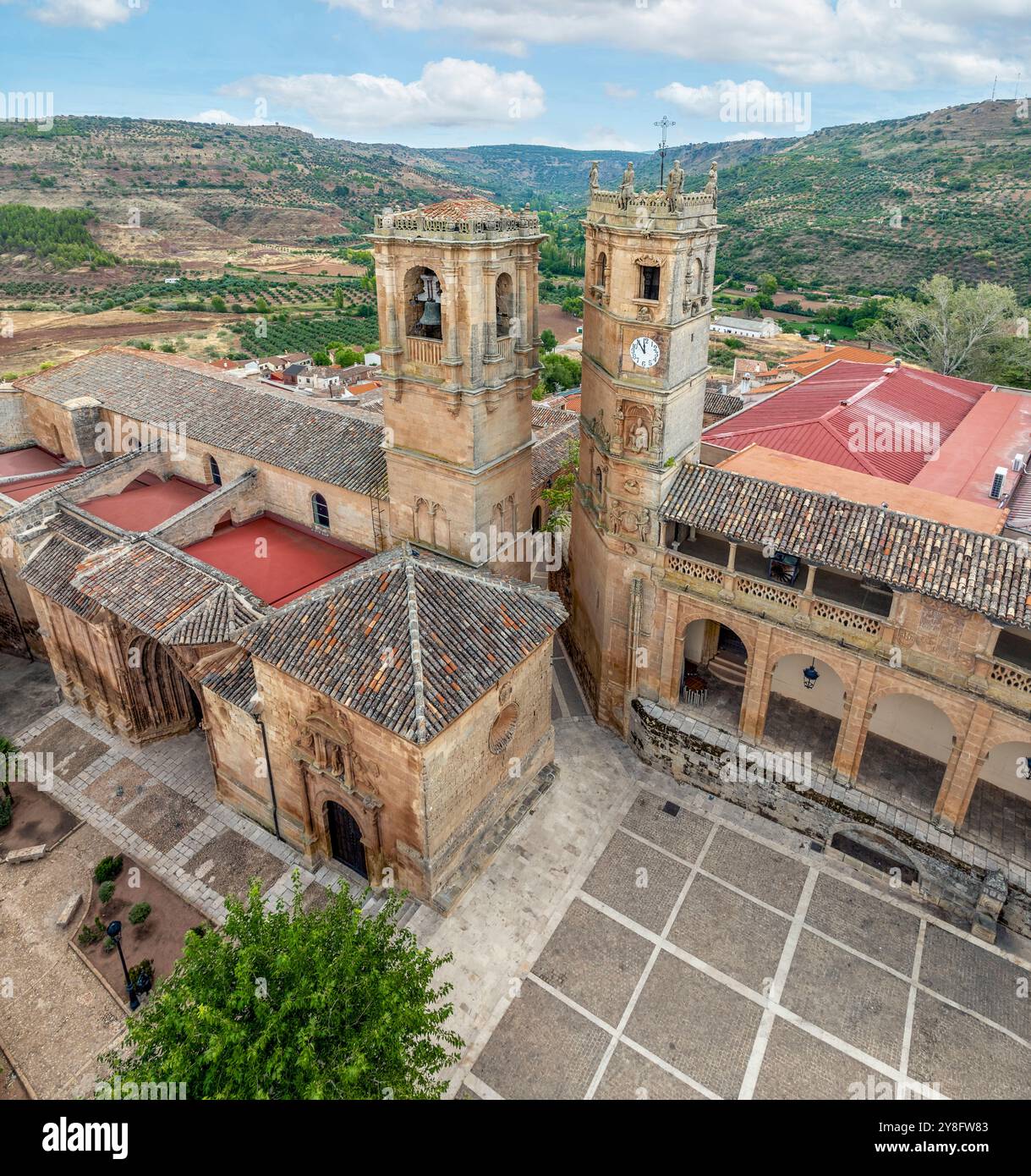 Renaissance Square in Alcaraz called Plaza Mayor with the Tardon and ...