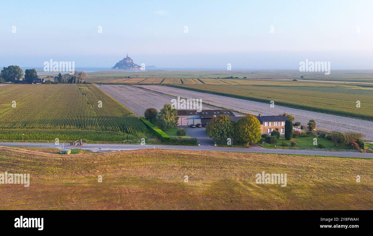 Aerial view of Mont-Saint-Michel in Normandy, France Stock Photo - Alamy