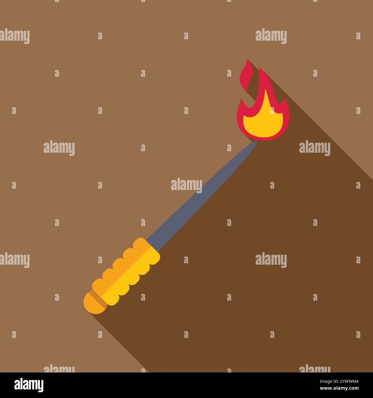Red hot iron rod Stock Vector Images - Alamy