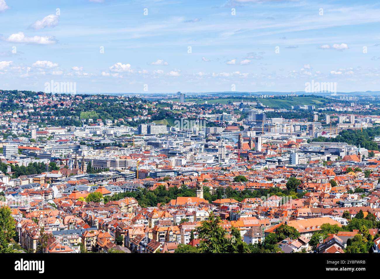 View of downtown Stuttgart town skyline in Germany Stock Photo - Alamy