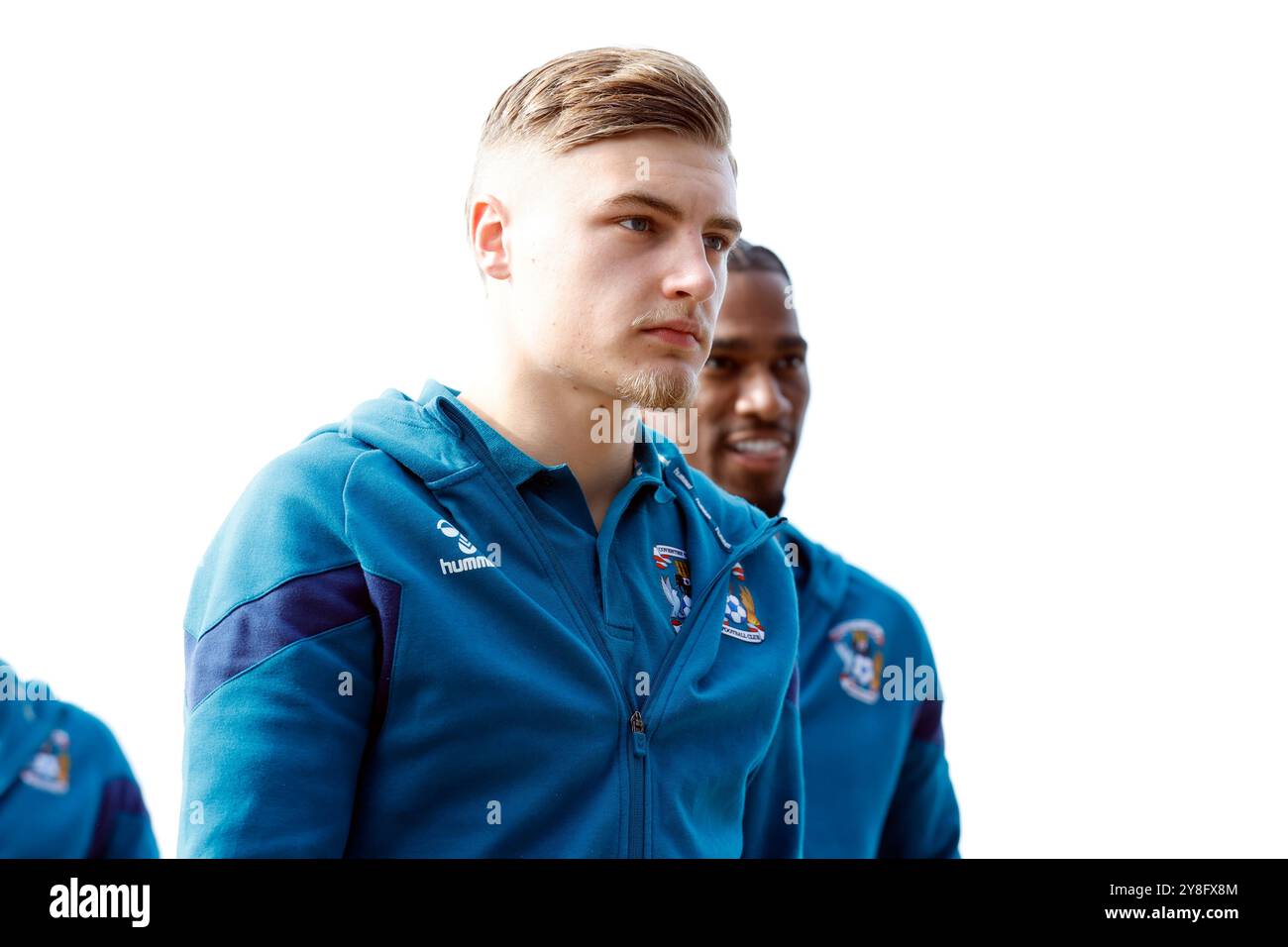 Coventry City players arrive for the Sky Bet Championship match at the ...