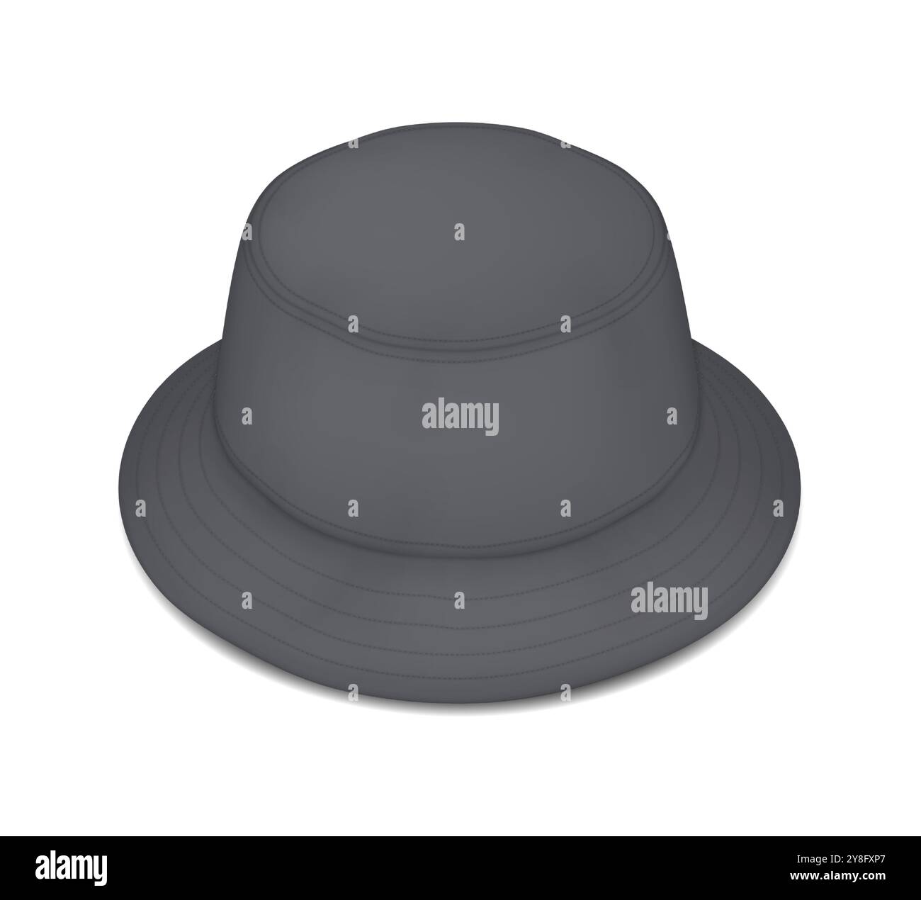 Wide brim bucket hat design Stock Vector Images - Alamy