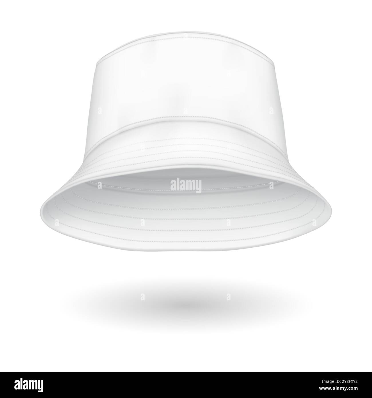 Mockup bucket hat floating realistic vector illustration Stock Vector ...