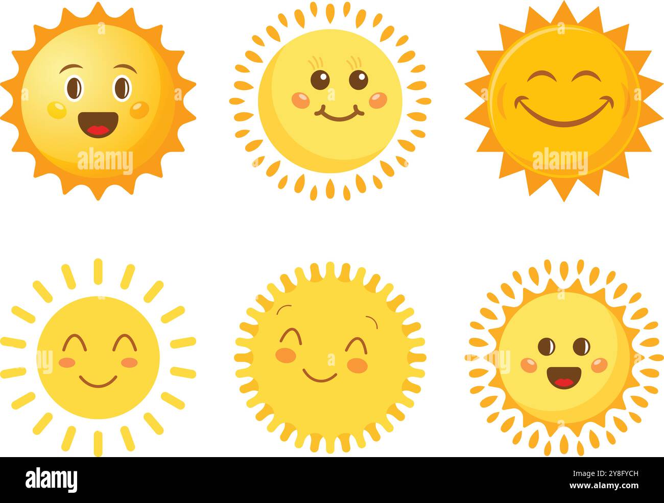 Sunbeam emoji style hi-res stock photography and images - Alamy