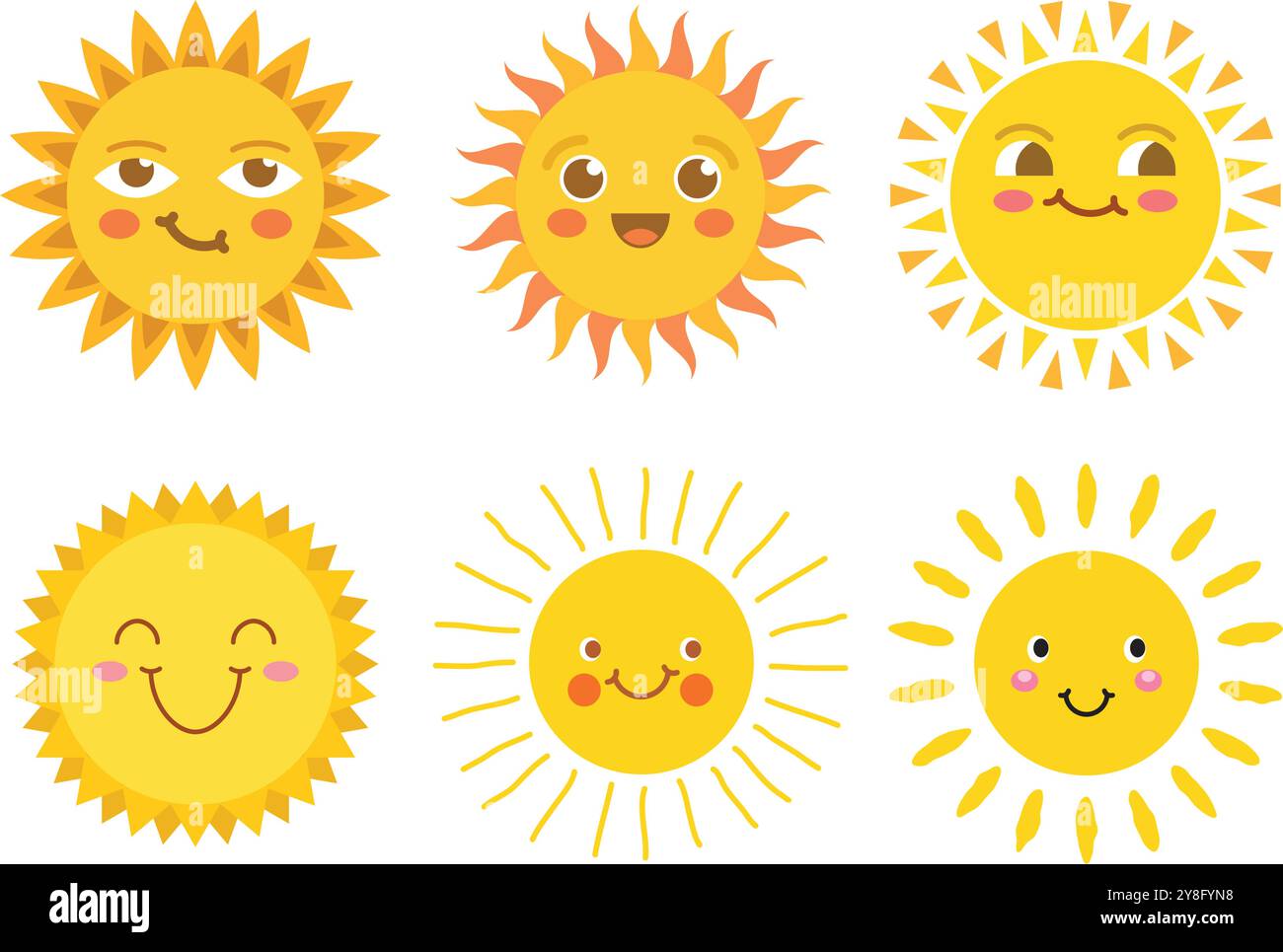 Sunbeam emoji style hi-res stock photography and images - Alamy