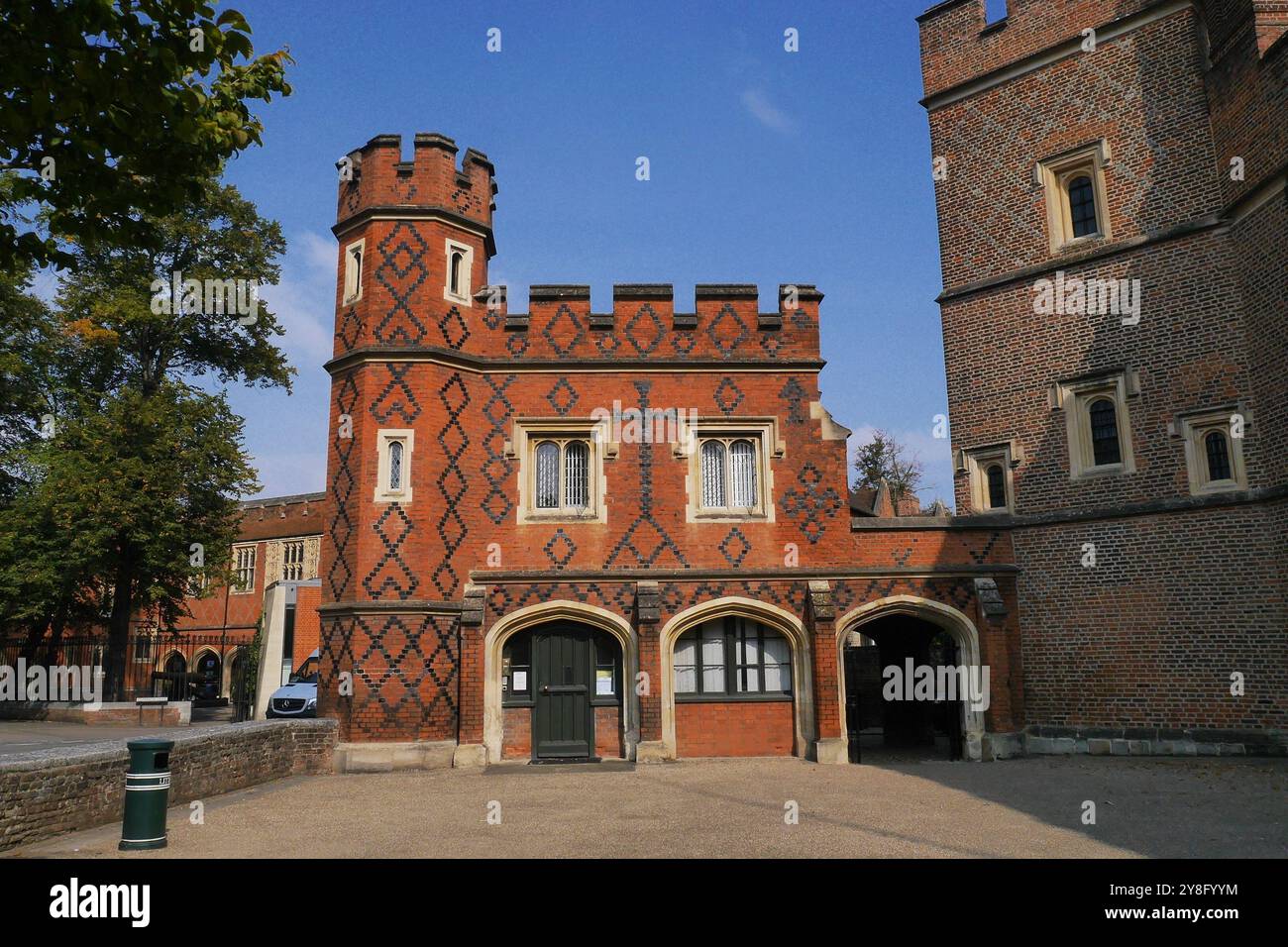 Tudor Building with a Tower part of Eton College in Windsor Stock Photo ...