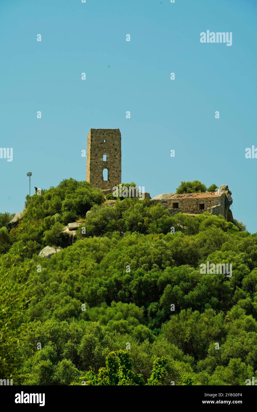 The medieval castle in ruin of Pedres Castle, Olbia, Sardinia,Italy ...
