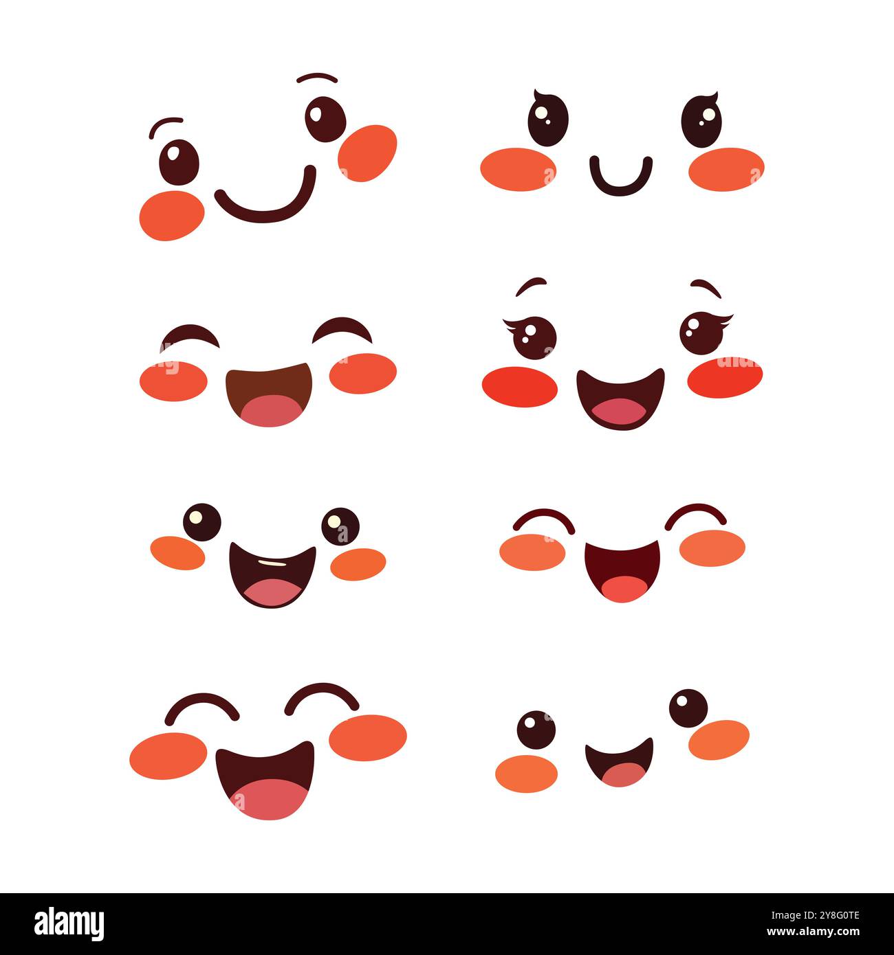 Animated faces set hi-res stock photography and images - Alamy