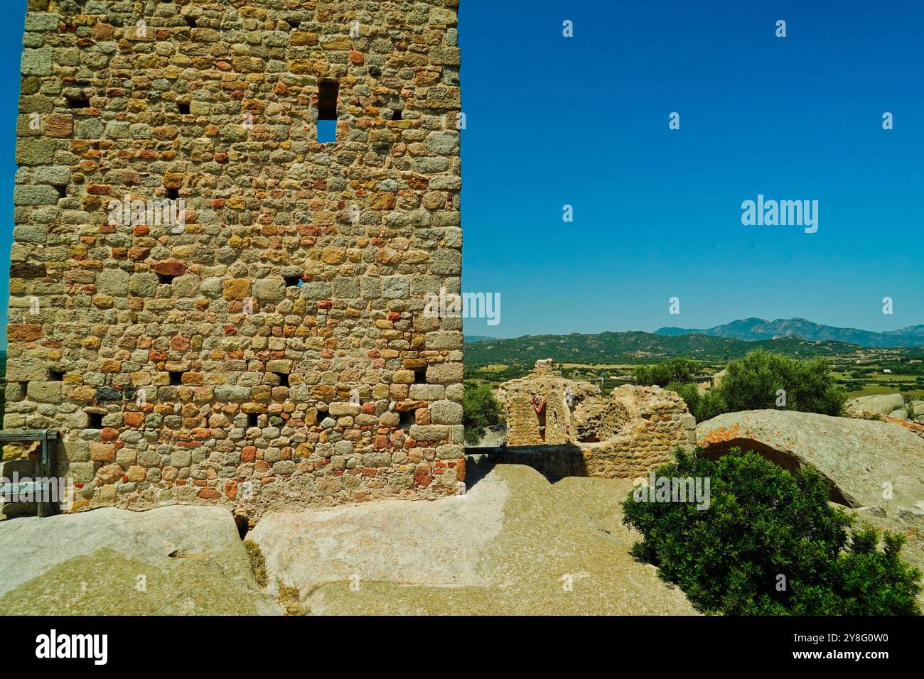 The medieval castle in ruin of Pedres Castle, Olbia, Sardinia,Italy ...