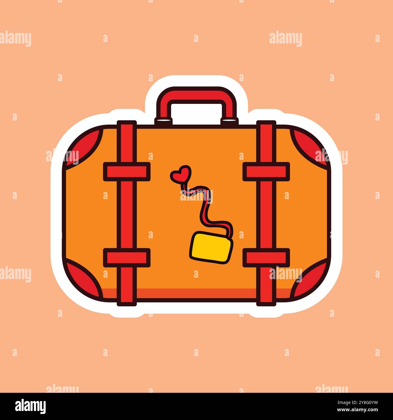 Stylish Suitcase Vector Sticker Design Stock Vector Image & Art - Alamy