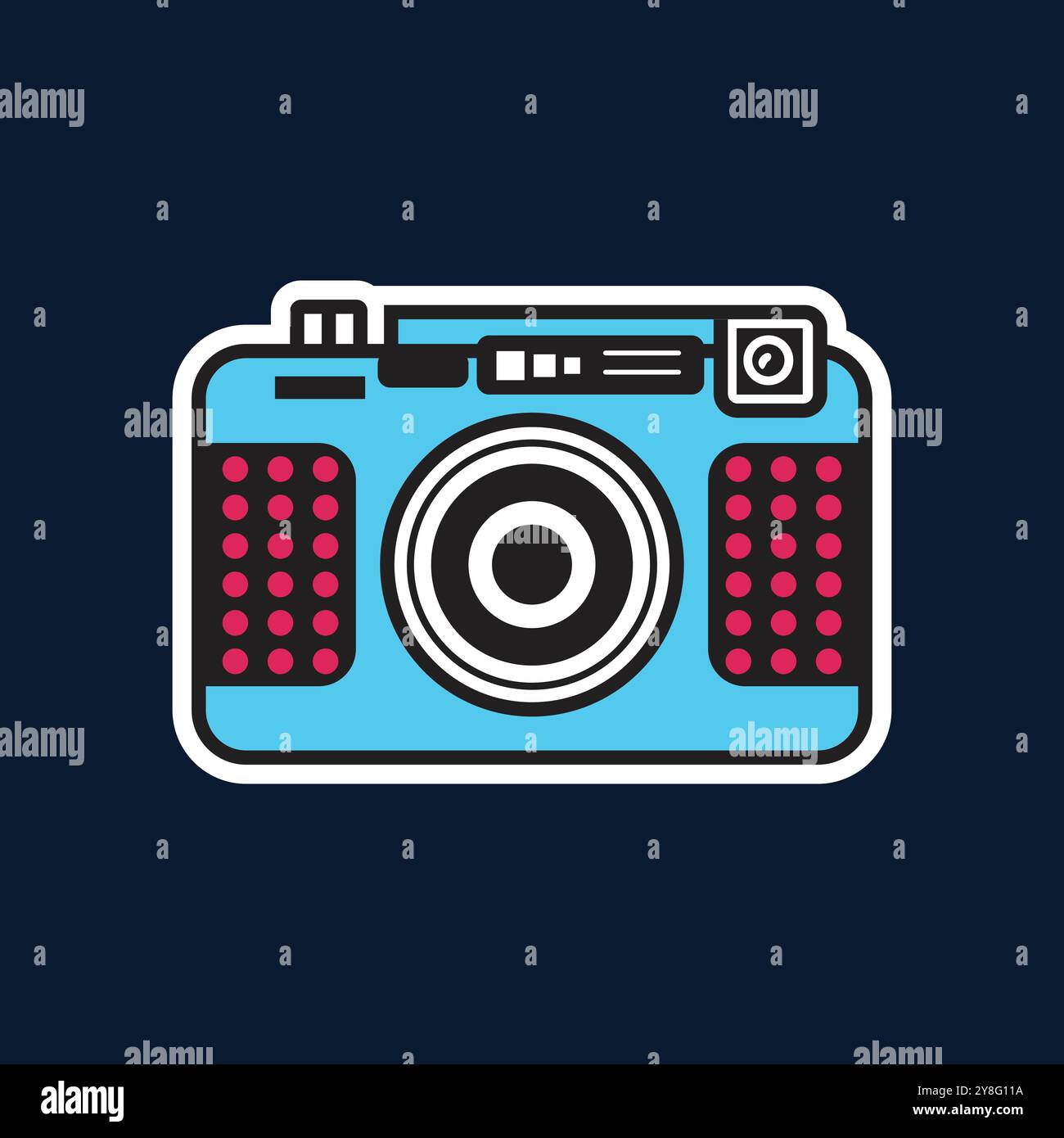 Vintage and Fun Polaroid Camera Vector Sticker Design Stock Vector ...