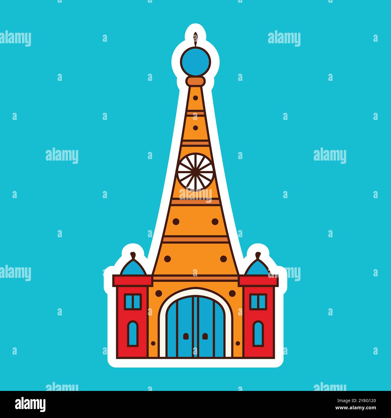 Beautiful Church Vector Sticker Designchurch Stock Vector Image & Art ...