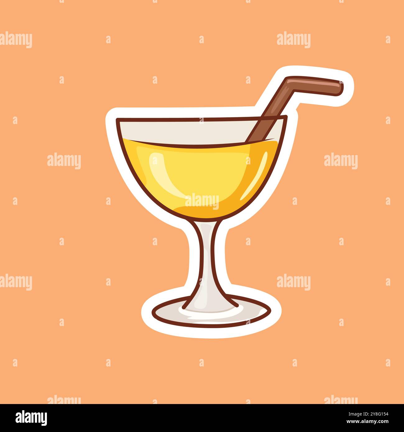 Elegant yellow cocktail Stock Vector Images - Alamy