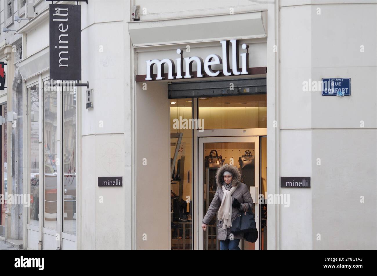 Minelli sign, a chain of Vivarte group, Lyon, France Stock Photo - Alamy