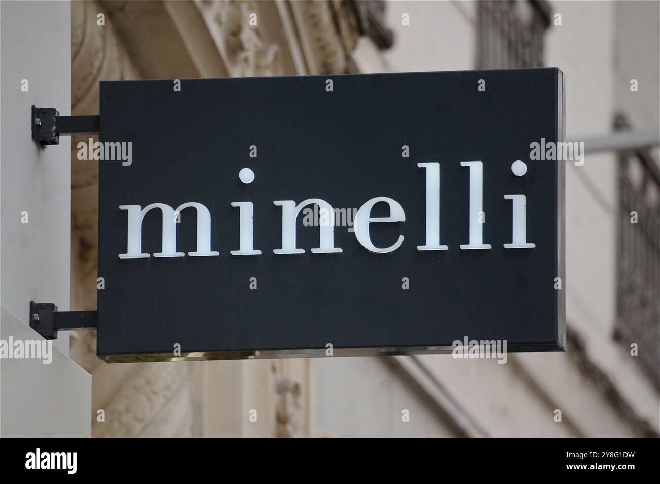 Minelli sign, a chain of Vivarte group, Lyon, France Stock Photo - Alamy