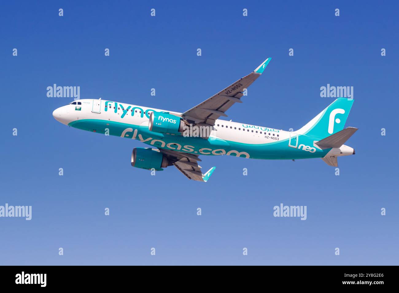 Dubai, United Arab Emirates - February 17, 2024: flynas Airbus A320neo ...