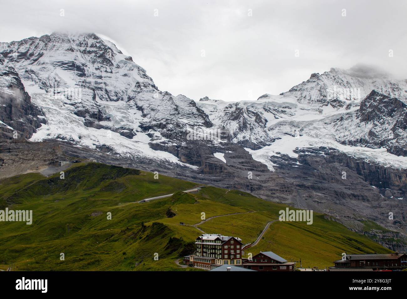 Stunning view of Eiger's north face and Grindelwald valley from Kleine ...