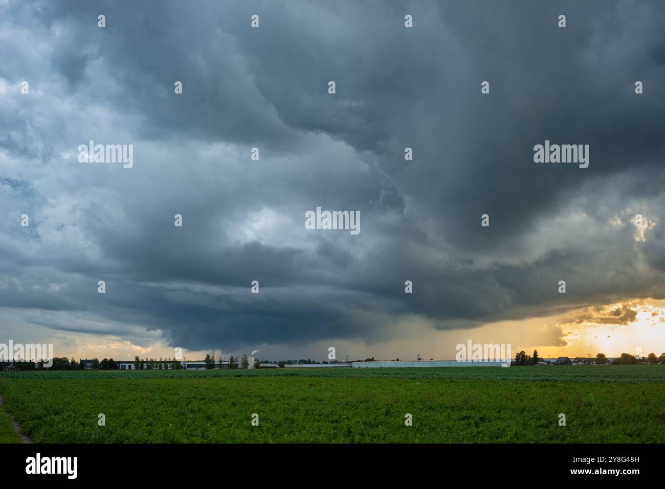 Cyclonic rotation in a supercell thunderstorm over the Great Plains at ...