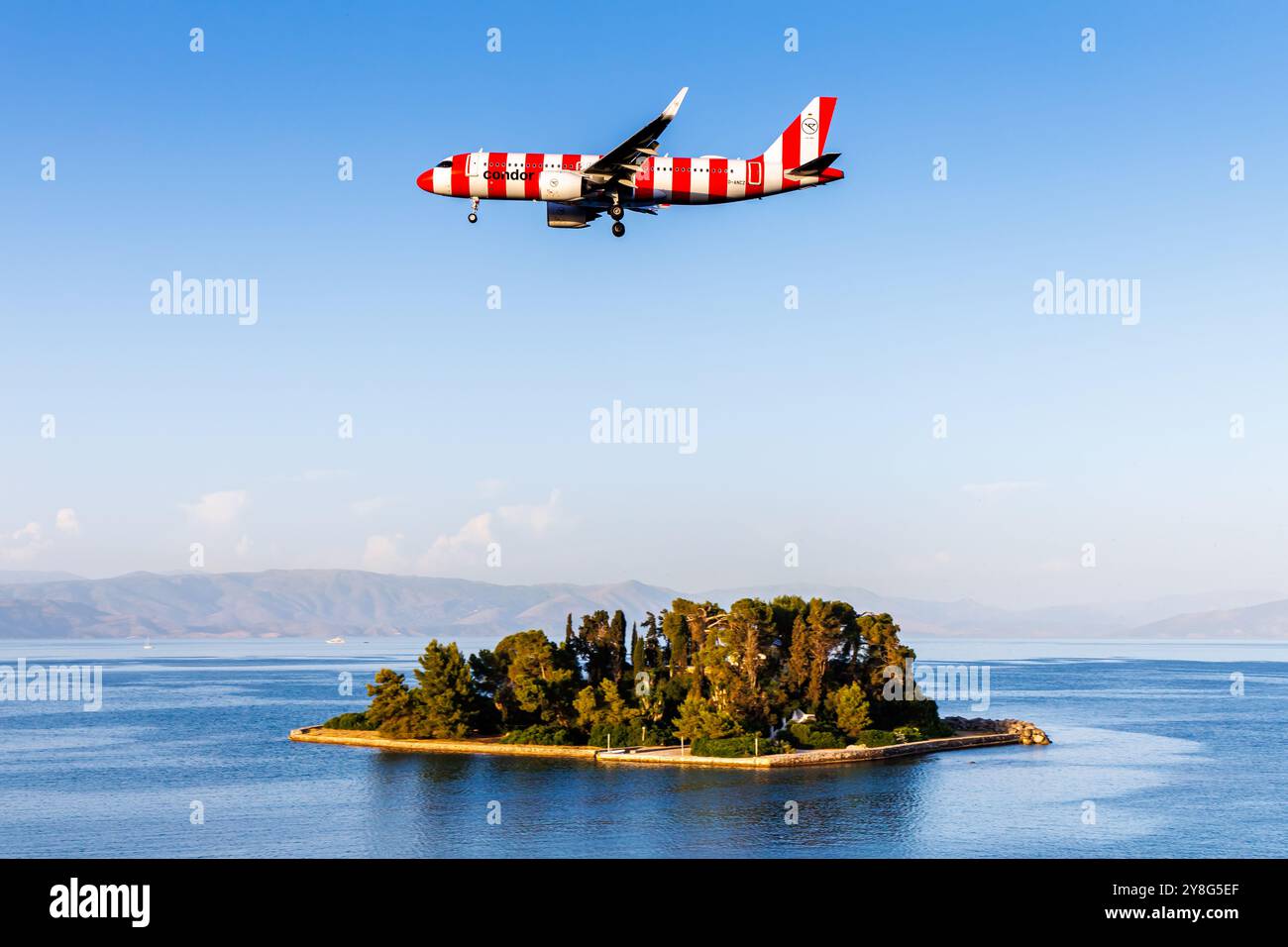 Corfu, Greece - June 7, 2024: Condor Airbus A320neo airplane at Corfu ...