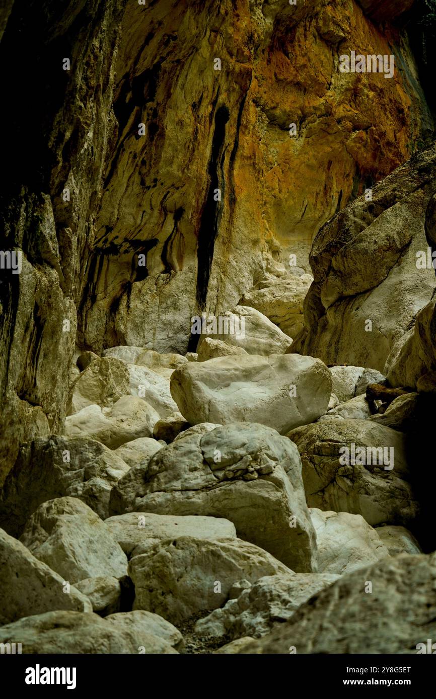 The exuberant natural scenery of the Gole del Gorropu which hosts the ...